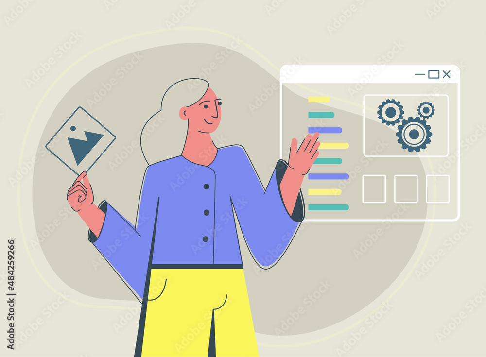 UI UX design, process of creating website template and programming ...