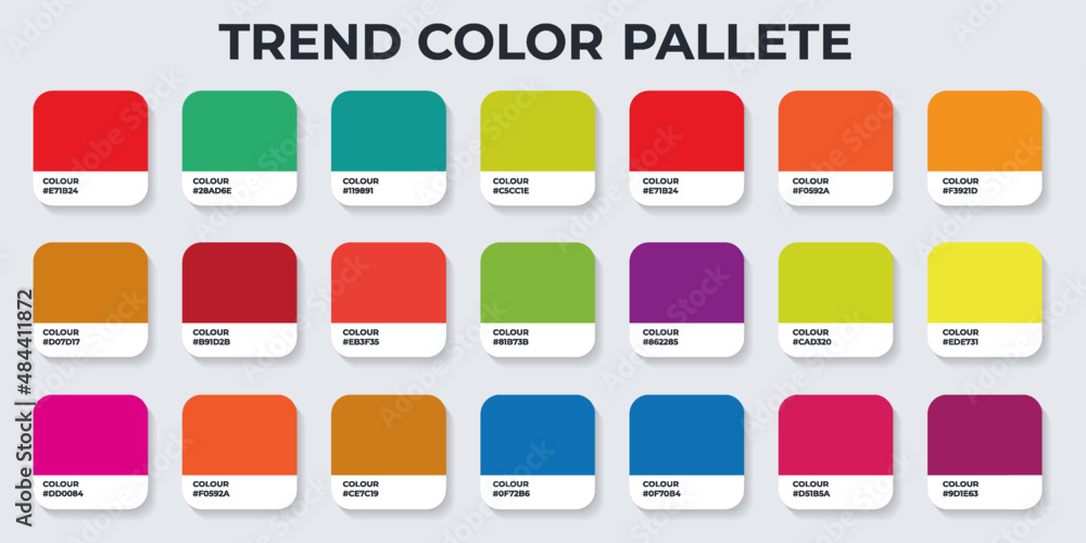 Color Pantone. Trend Colour Guide Palette Catalog Samples in RGB HEX ...