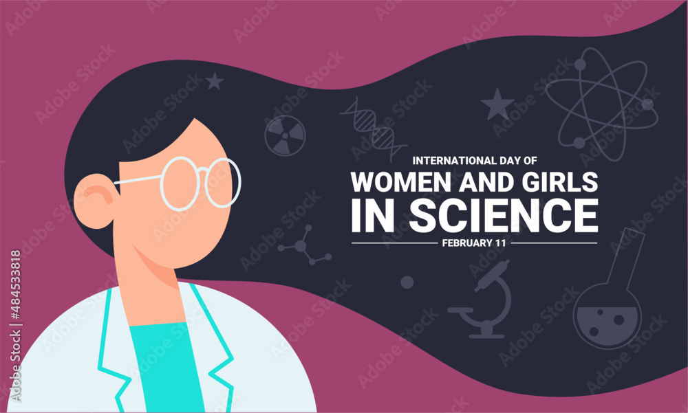 International Day of Women and Girls in Science. Science icon set ...