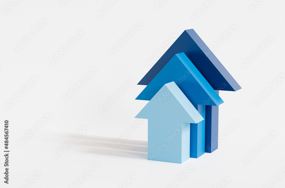 Stair step to growth success isolated on white background, 3d ...
