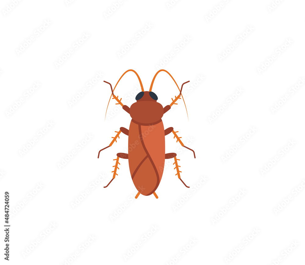 Cockroach vector isolated icon. Emoji illustration. Cockroach vector ...