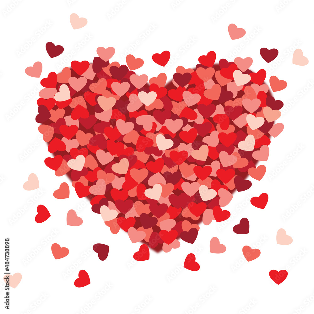 Corazón lleno de corazones Stock Vector | Adobe Stock
