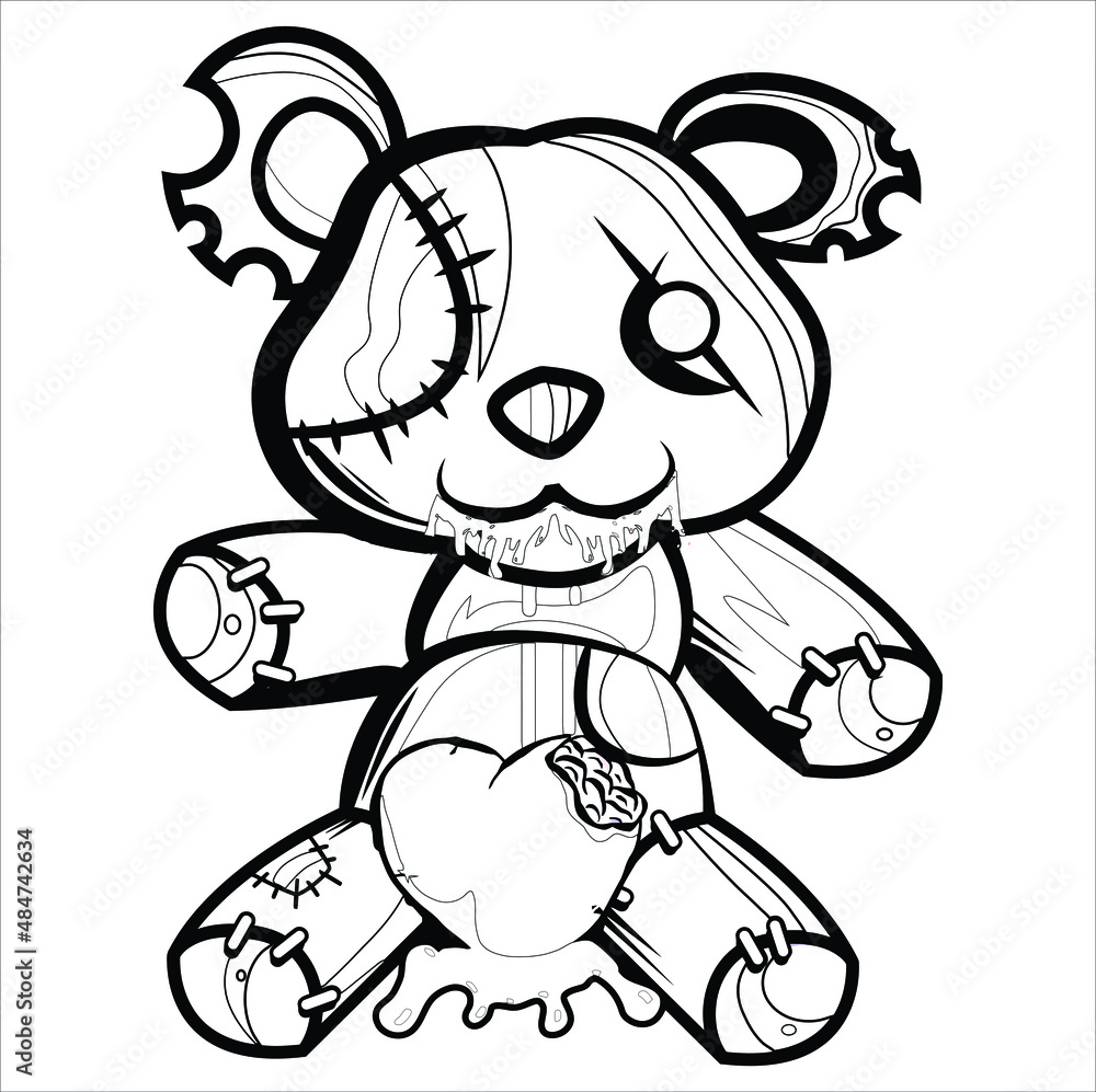 Voodoo coloring page for adukt Stock Vector | Adobe Stock