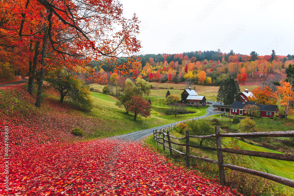The most beautiful farm, Sleepy Hollow Farm, Vermont Leaf peeping ...