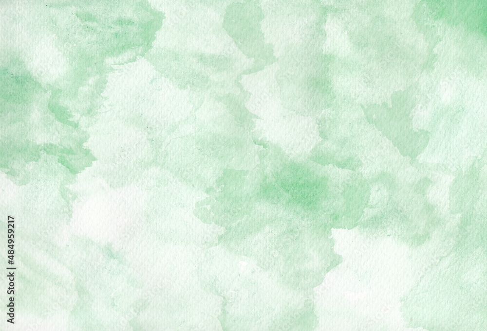 Ilustración de Stock Fondo verde con textura en acuarela | Adobe Stock