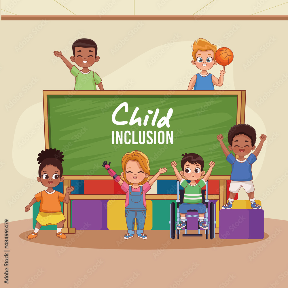 child inclusion poster Stock Vector | Adobe Stock