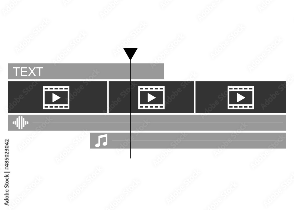 Timeline video editing software. timeline window display for editor and ...