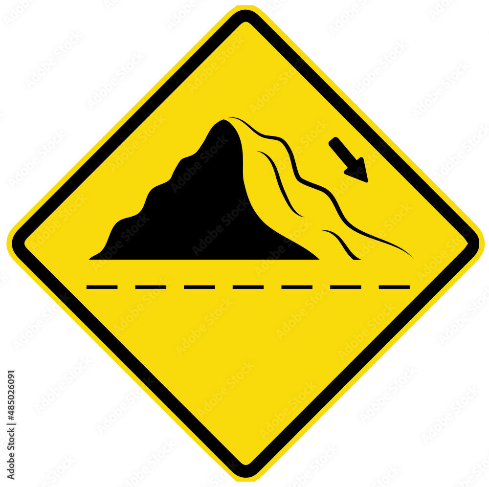 vector señalamiento de advertencia riesgo de avalancha Stock Vector ...