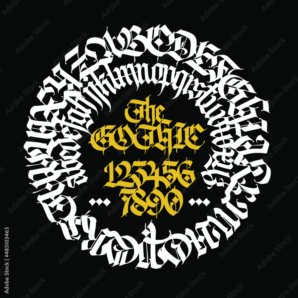 Vektor Pattern, ornament in the Gothic style. Vector. Gothic Old ...