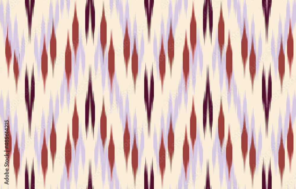 Ethnic abstract purple Seamless ikat pattern in tribal, folk embroidery ...