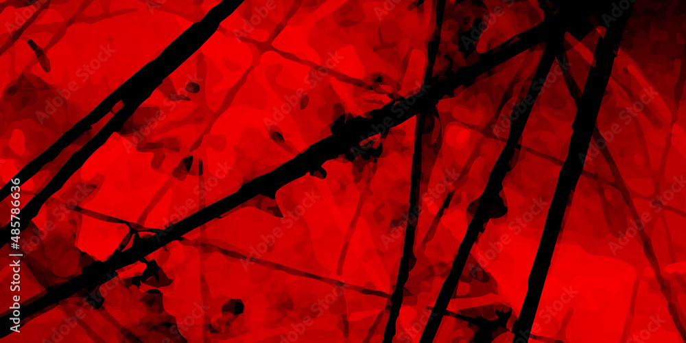 black and red hand painted brush grunge background texture. abstract red grunge texture ...