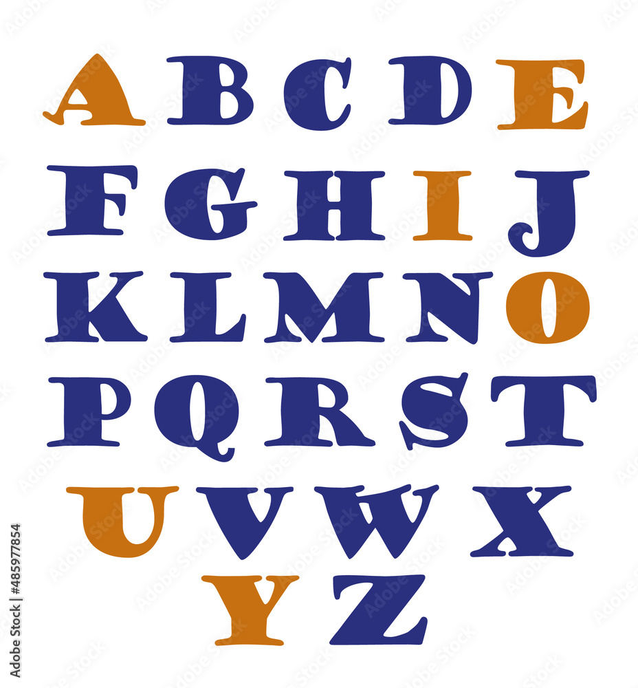 English alphabet. Alphabet for learning English. Bright memorable ...