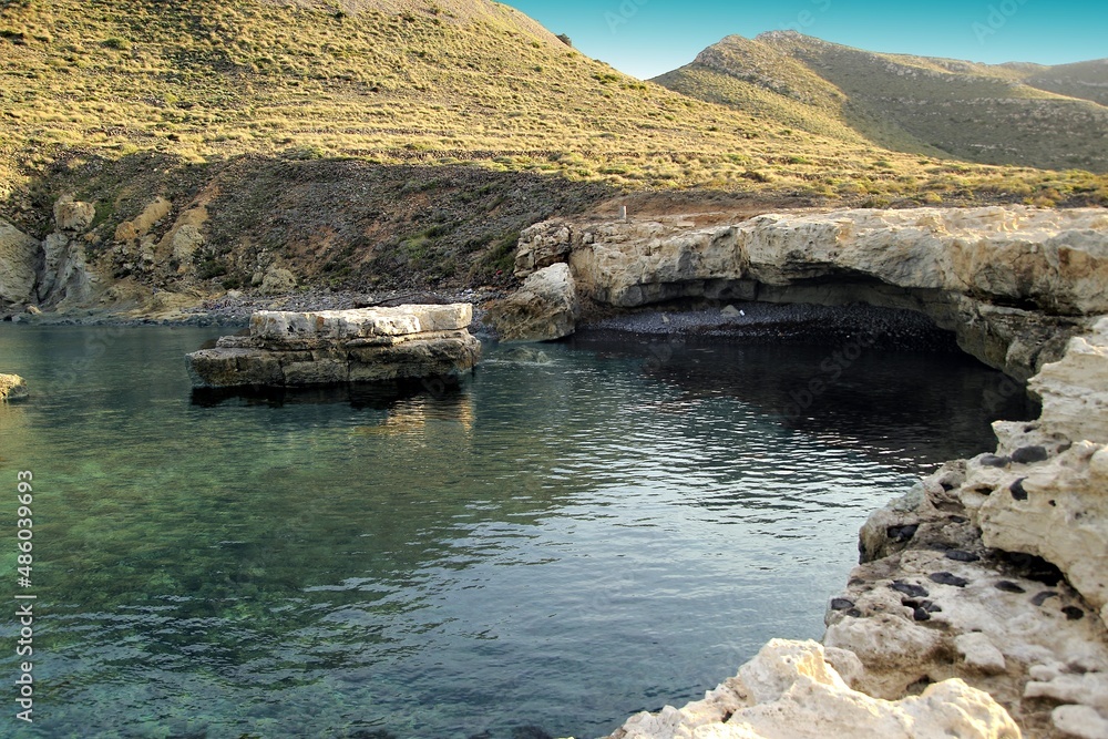 Foto Fossils of tertiary sediments, sandstones, calcarenites and ...