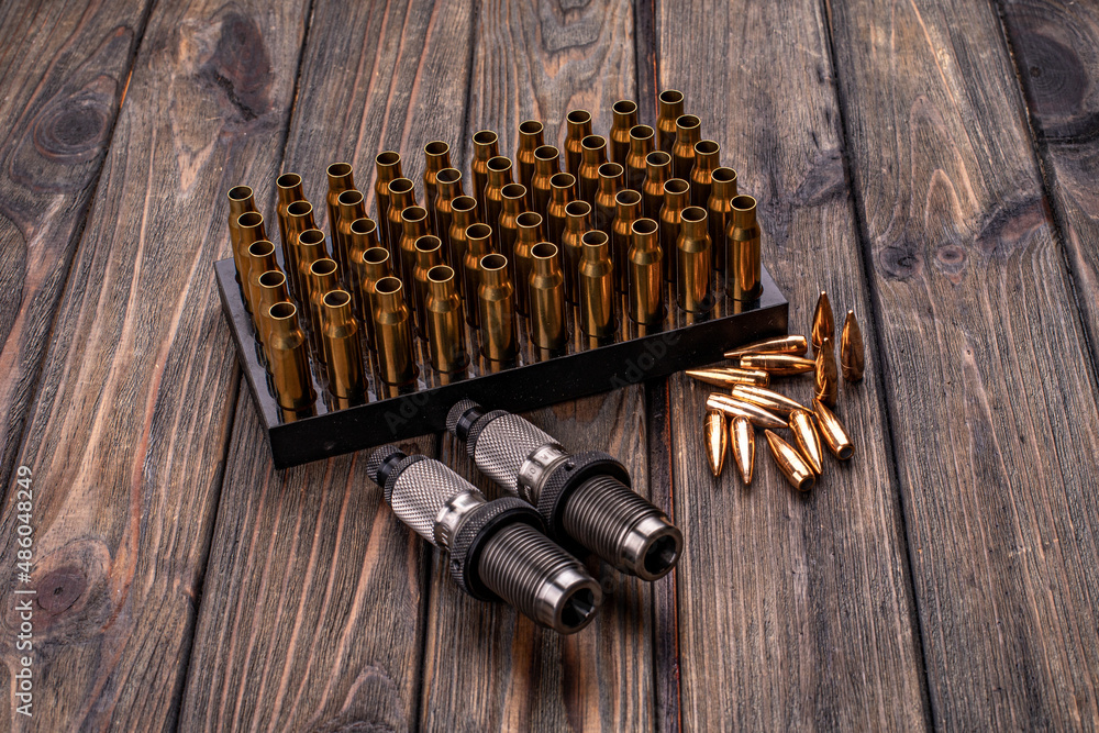 Cartridge reloading, cartridge cases and matrix for reloading rifled ...