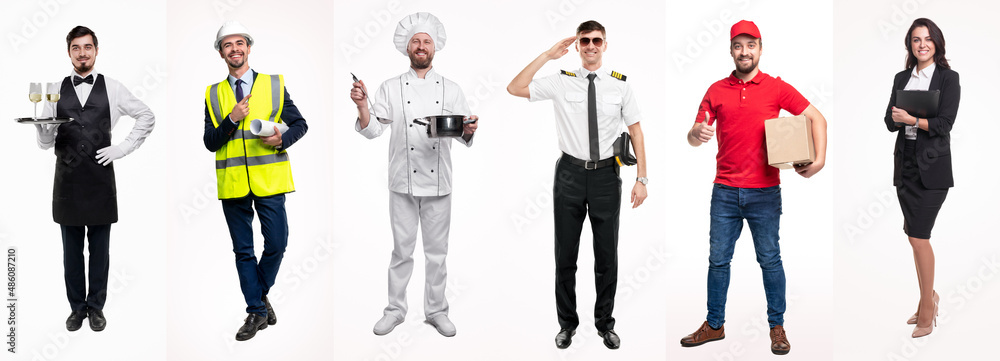 Group of people of different professions Stock Photo | Adobe Stock