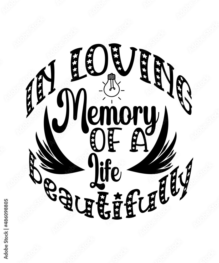 Image vectorielle Stock Memorial Svg Bundle,Memorial Quotes Svg, Rest ...