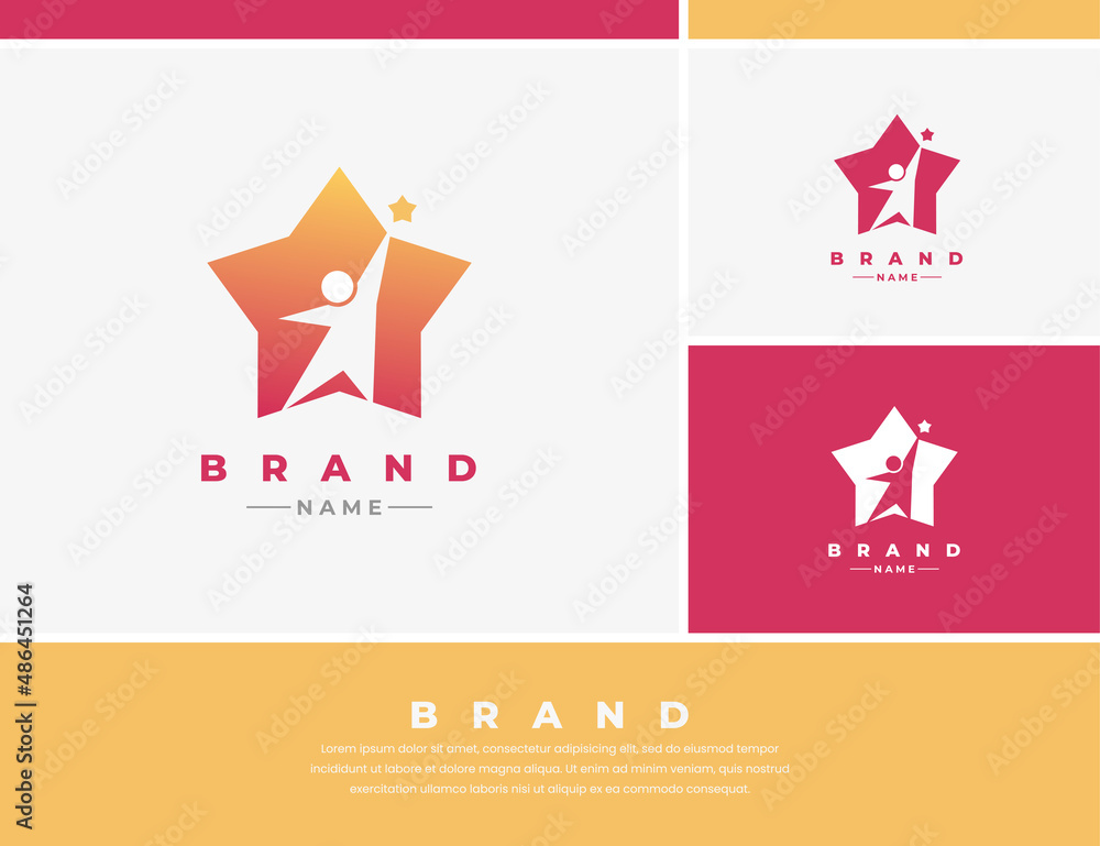 Child and star logo, child dream logo design Stock Vector | Adobe Stock