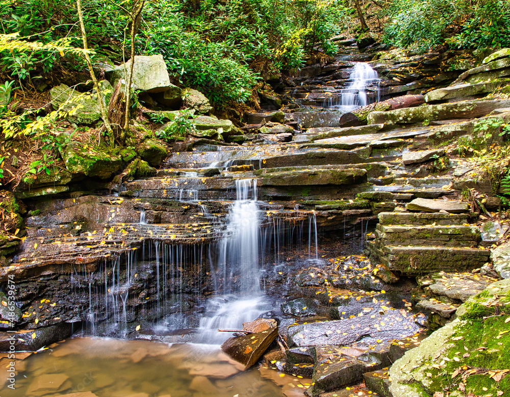 Rainbow Falls in Trough Creek State Park, in the Raystown Lake region ...