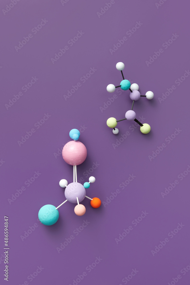 Two molecules Stock Photo | Adobe Stock