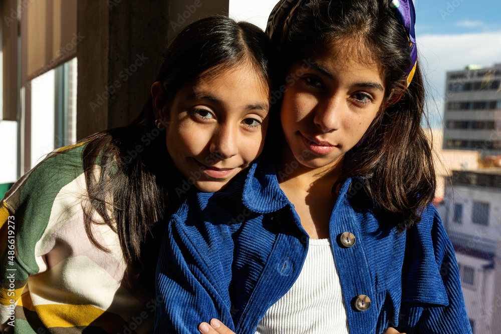 Tween girls smiling portrait Stock Photo | Adobe Stock