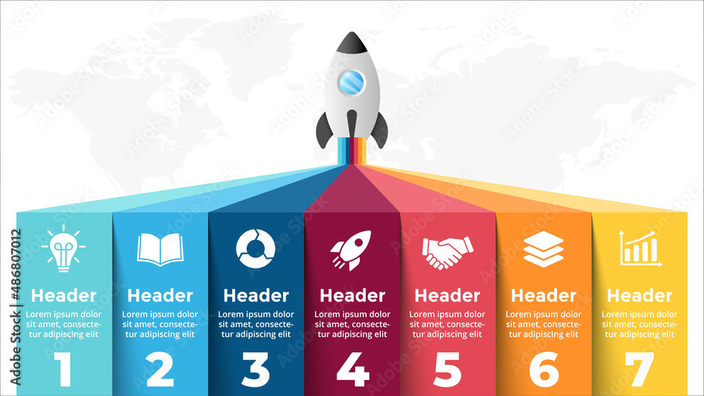 Startup vector infographic. Rocket launch. Presentation slide template ...