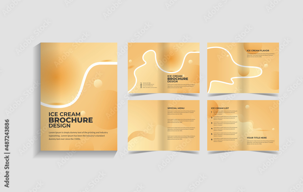 8 pages brochure template design, magazine, flyer, or booklet. 8-page ...