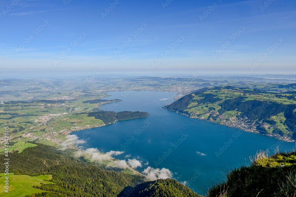 Rigi, Zugersee, Zug, Bergbahnen, Wanderweg, Zugerberg, Aussichtspunkt ...