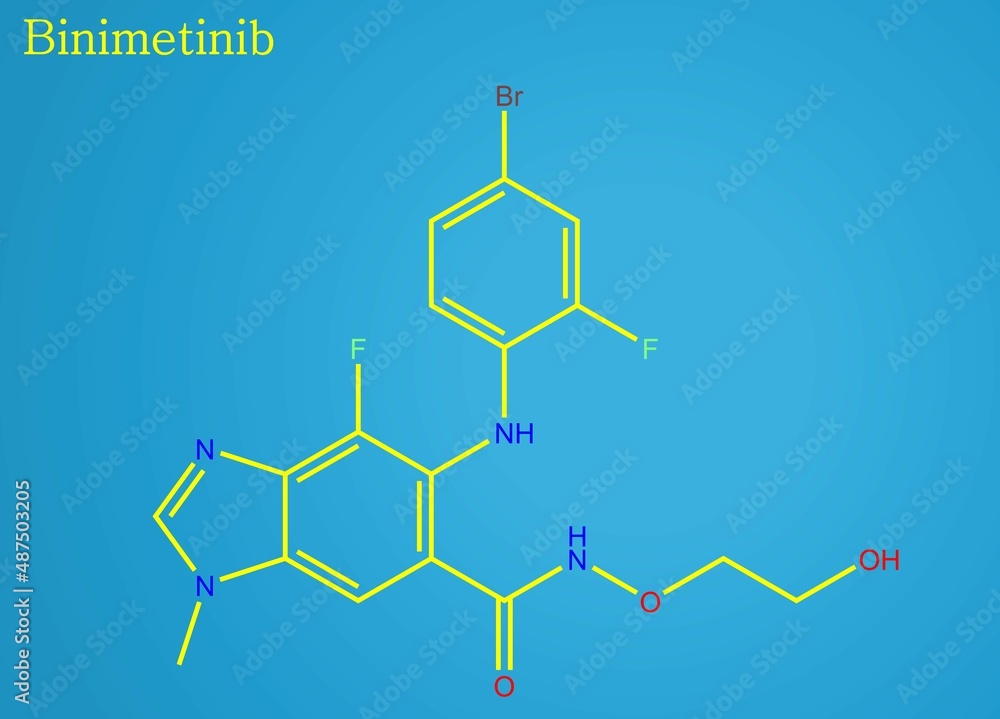 Binimetinib, also known as Mektovi and ARRY-162, is an anti-cancer ...
