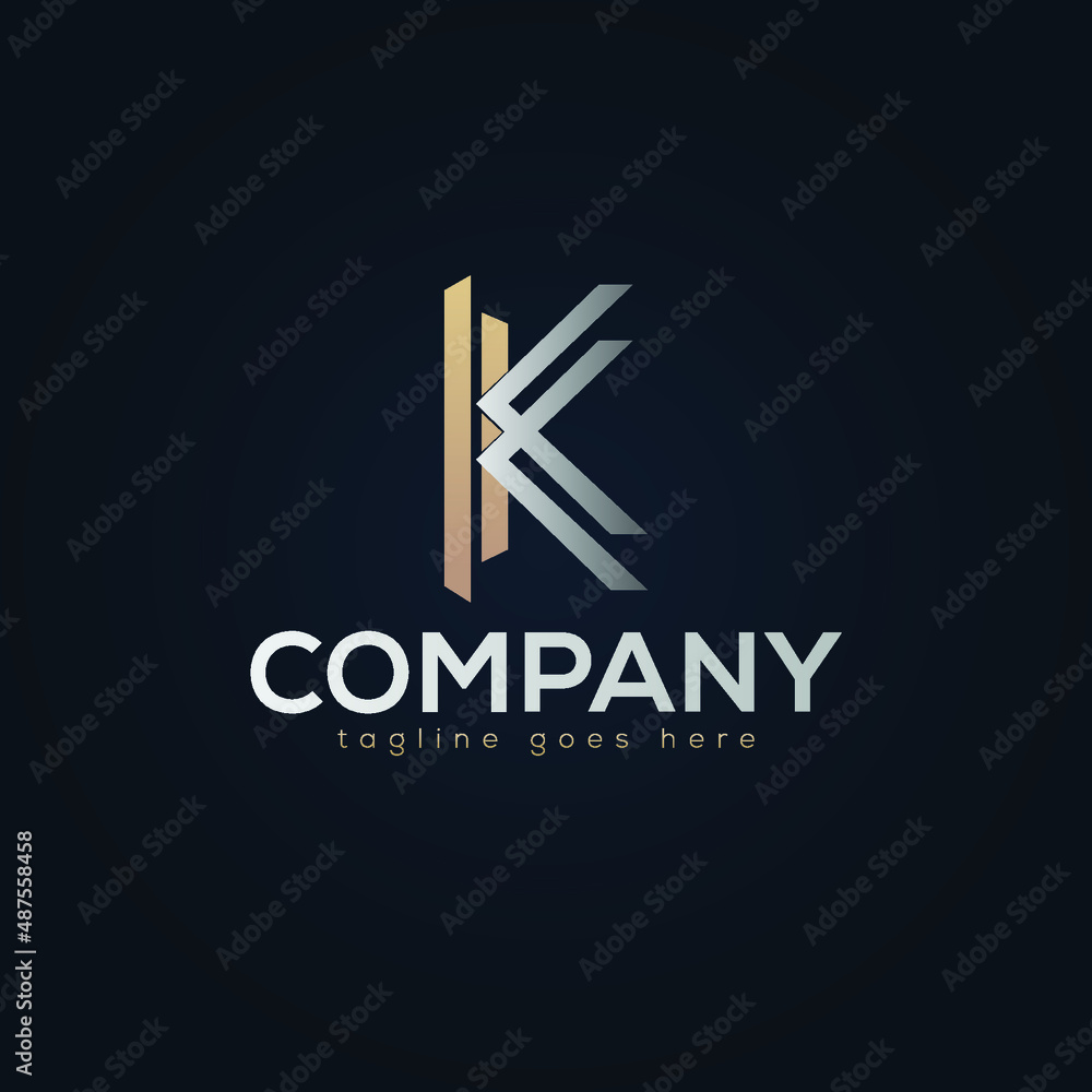K M Letter Monogram Logo Concept Design Stock Vector | Adobe Stock