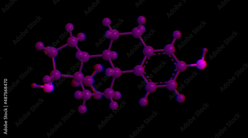 Molecular structure of hormone estradiol Stock Illustration | Adobe Stock