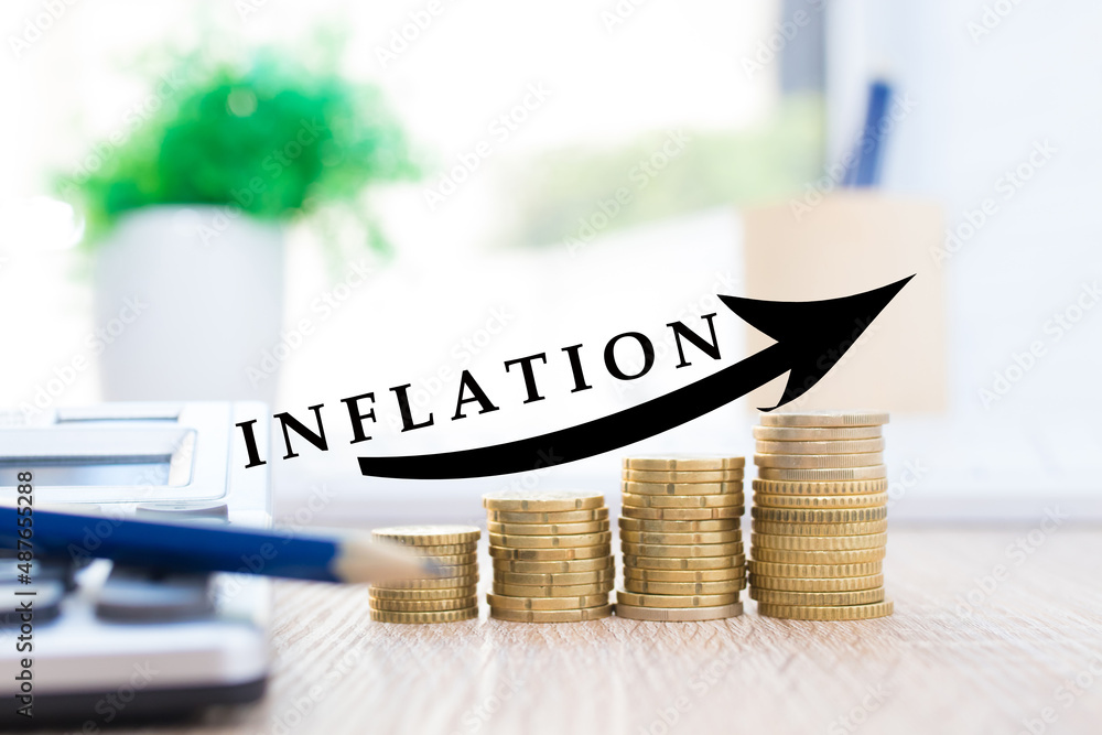 inflation economic concept background Stock Photo | Adobe Stock