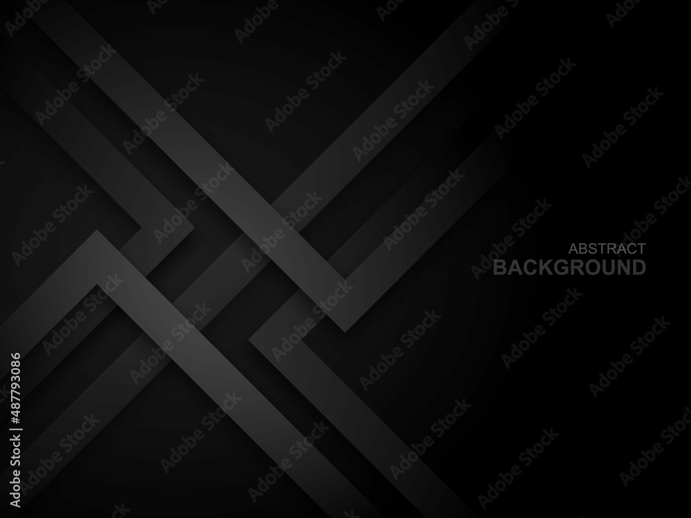 realistic dark triangle ribbon paper cut abstract background Stock ...