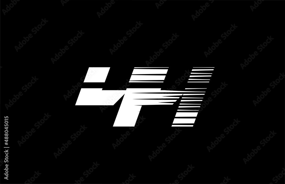 black and white simple 44 number logo icon design. Creative template ...