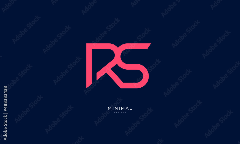 Monogram icon logo RS Stock Vector | Adobe Stock