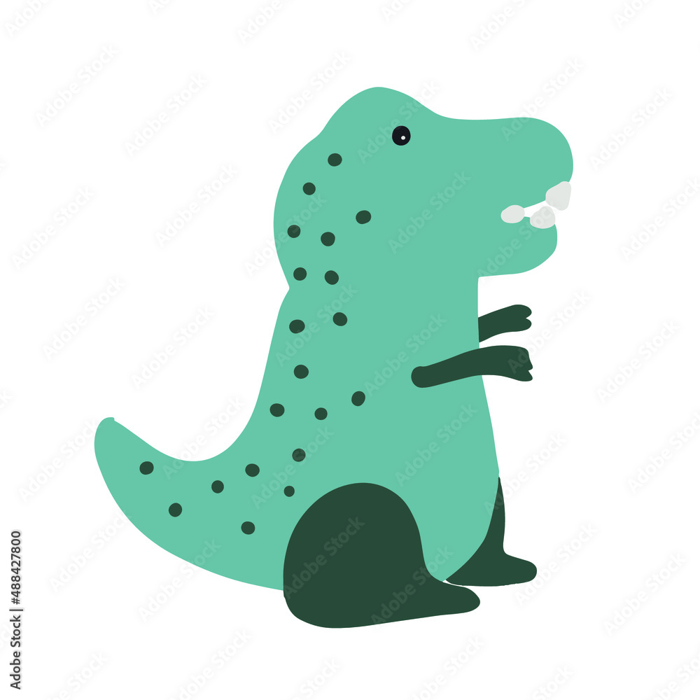 Tyrannosaurus. T rex Cute dino clipart. Cartoon dinosaur. Stock Vector ...