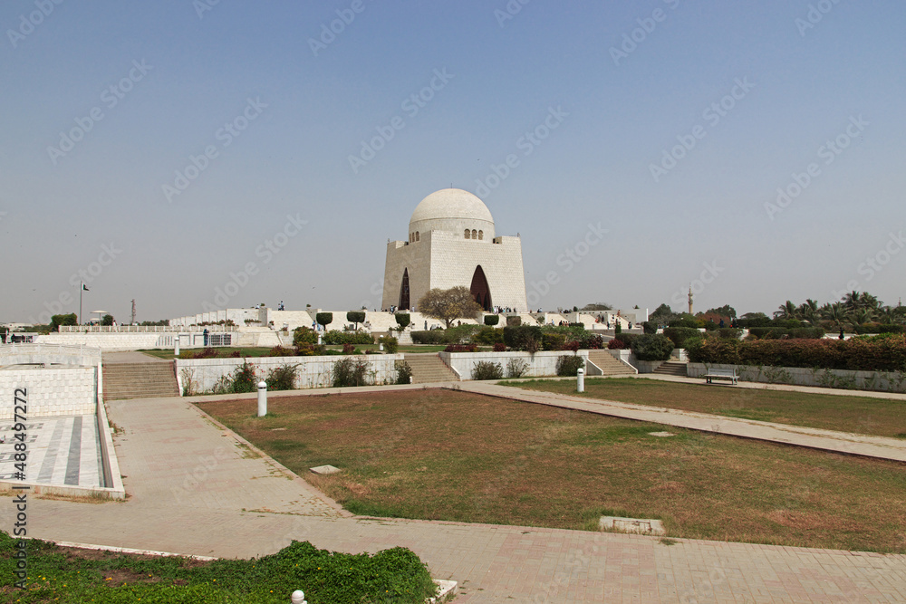 Mazar E Quaid, Jinnah Mausoleum, the tomb in Karachi, Pakistan Stock ...