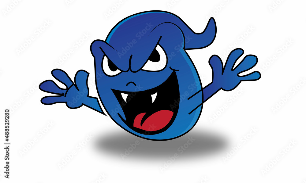 Ghost, devil, germ the character logos Stock Vector | Adobe Stock