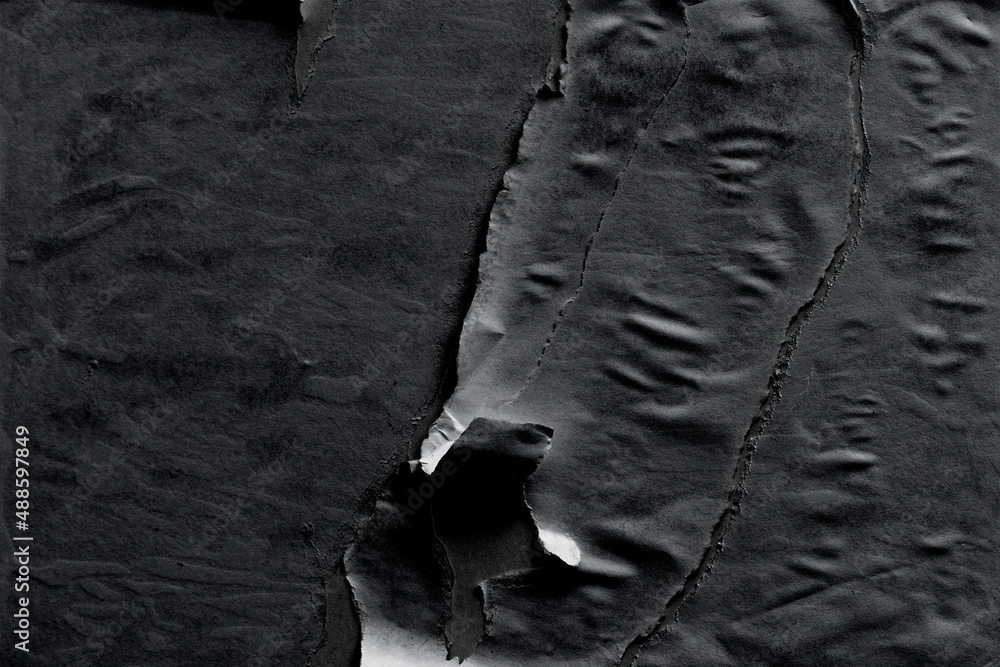 Efecto de textura rasposa color negro. Fondo rasgado negro. Stock Photo ...