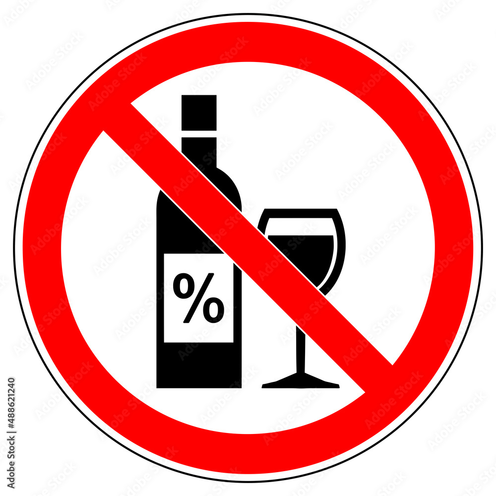 vsrr699 VectorSignRoundRed vsrr - german: Alkohol verboten . english ...