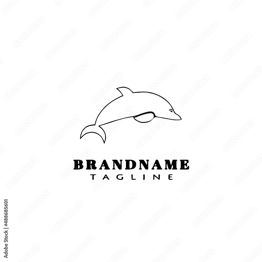 cute dolphin logo icon vector illustration Stock Vector | Adobe Stock