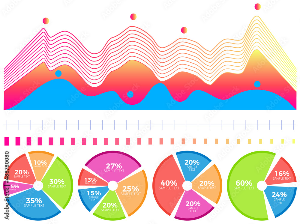 Intelligent technology hud interactive panel. Data screen with charts ...
