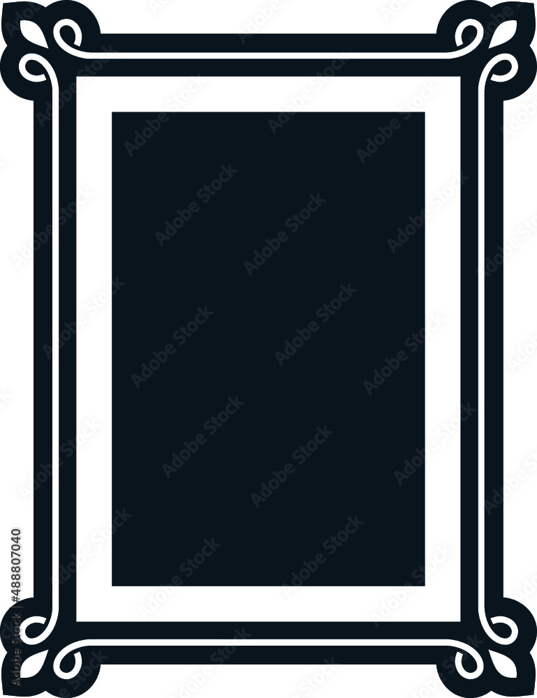 Vector border frame. Background or book page. Simple rectangular ...