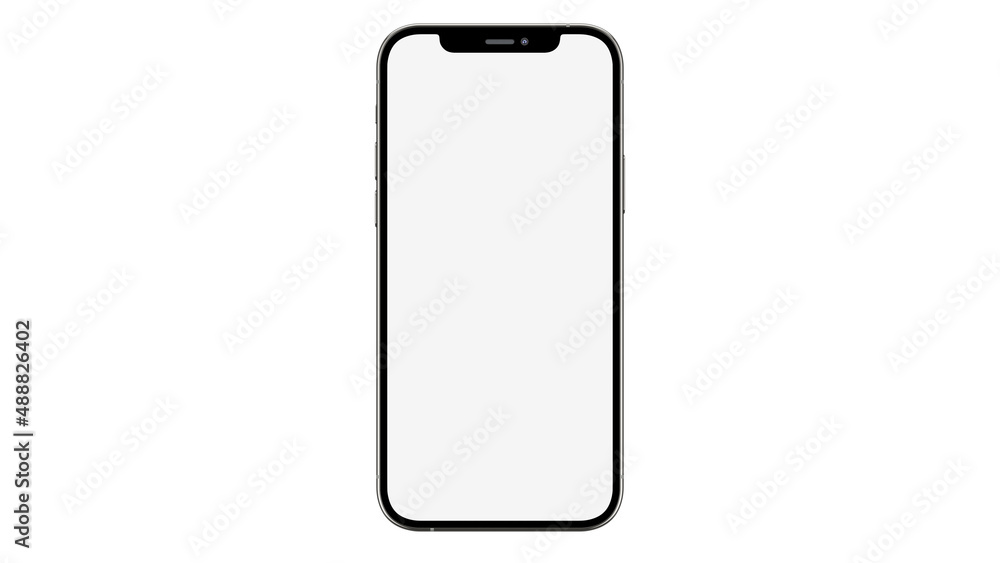 iPhone 12 pro / pro max on isolated white background. White mockup ...