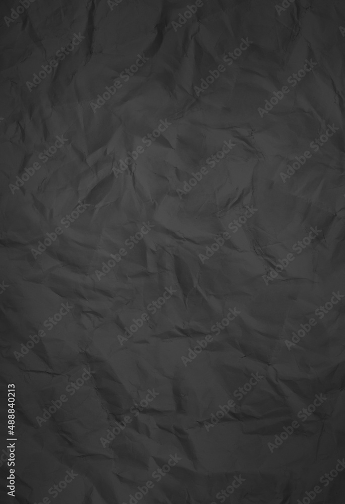 Abstract Details Of Wrinkled Paper Dark Grey Colors Texture As ...