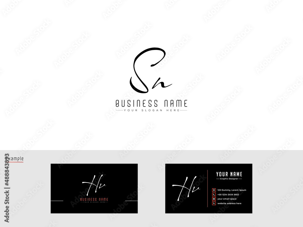 Handwriting Luxury SN Logo Letter Signature Icon, Monogram Sn Signature ...