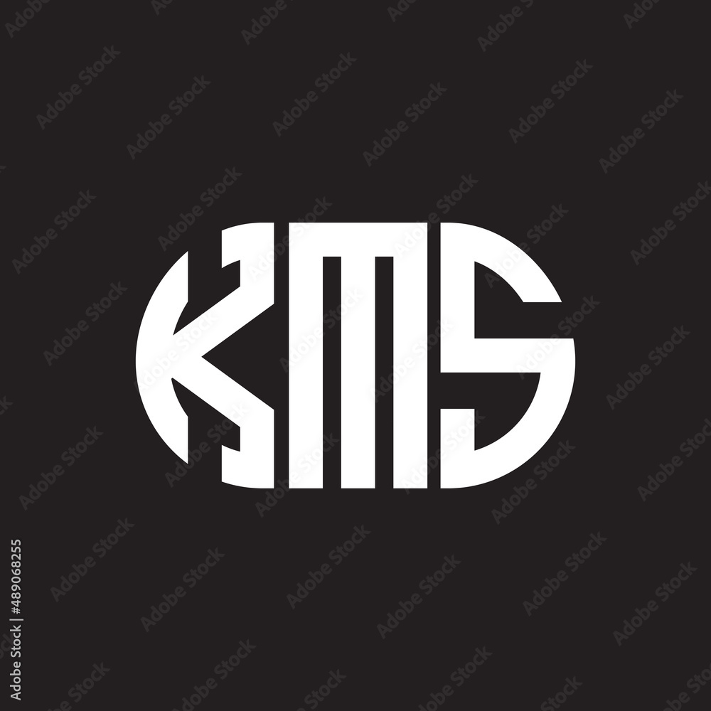 KMS letter logo design on black background. KMS creative initials ...