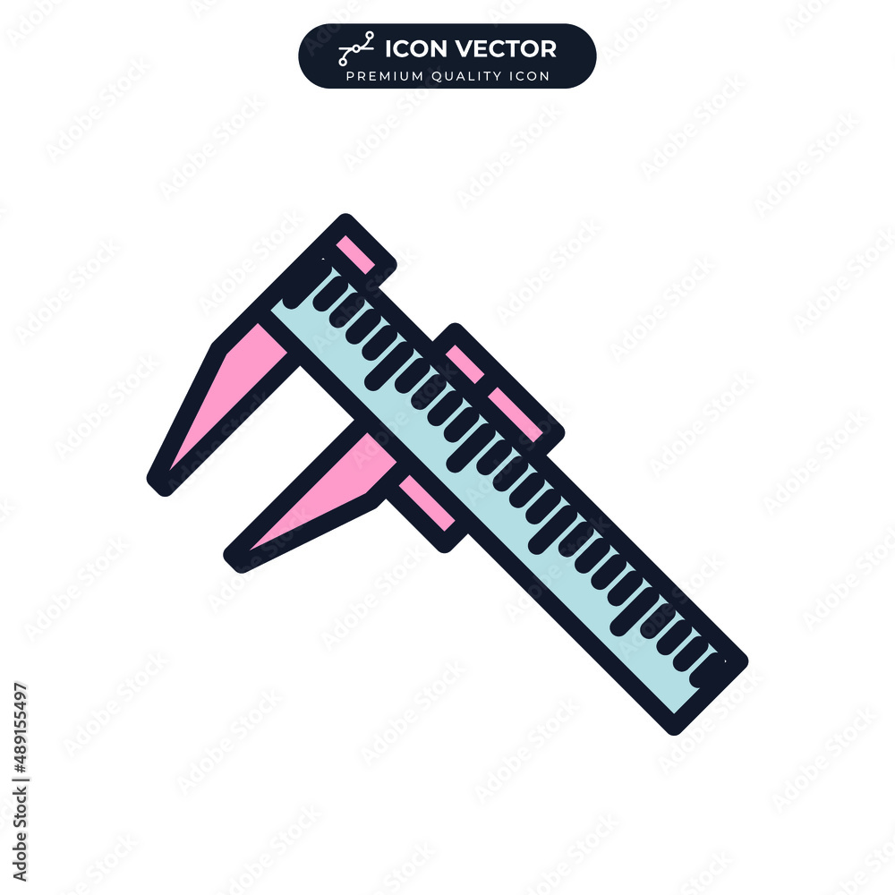 Vernier caliper icon symbol template for graphic and web design ...