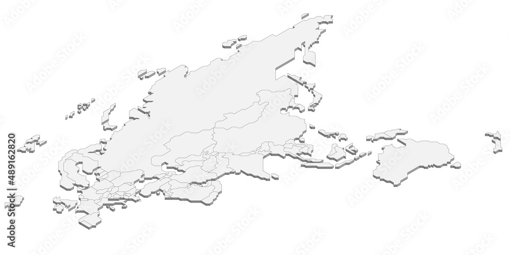 Isometric political map of Australia Stock Vector | Adobe Stock