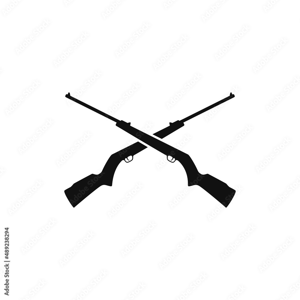 simple vector rifle design for logo icon etc Stock Vector | Adobe Stock
