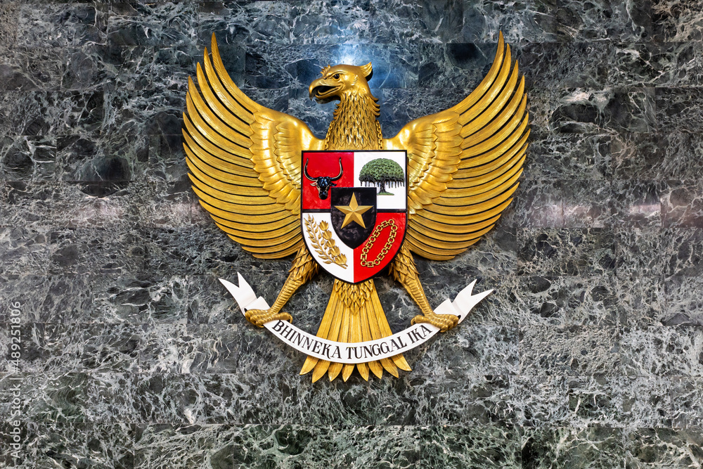 Foto Jakarta, Indonesia - December 2018: Garuda Pancasila, the national ...
